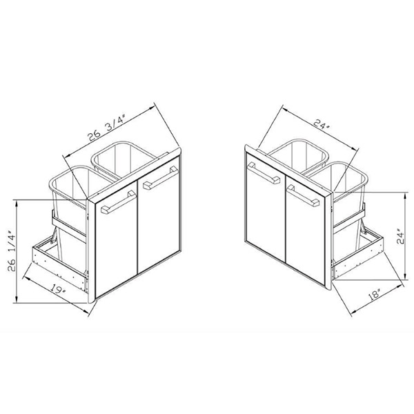 Coyote 26-Inch Roll-Out Trash And Recycling Bin - CTC - Affordable ...